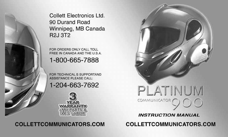 Collett Electronics MOD902 Platinum Communicator 900 User Manual manual