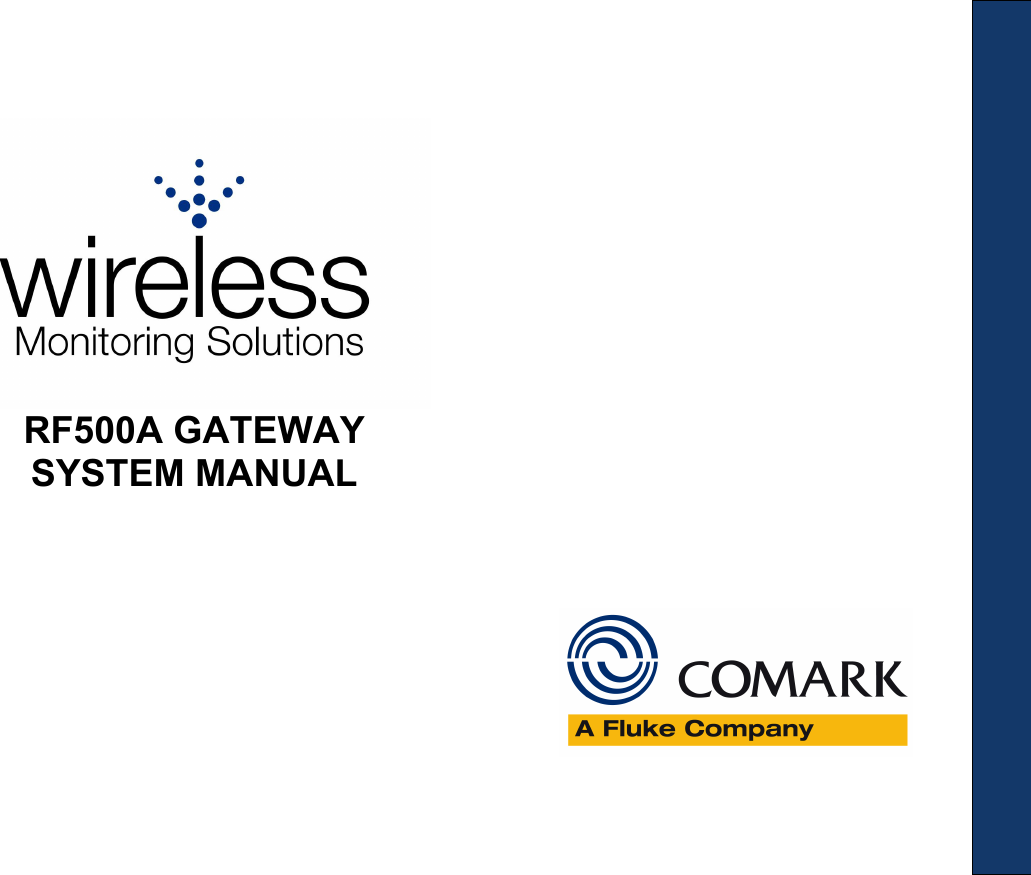 Comark RF500A RF500A Gateway User Manual Comark Wireless Monitoring ...