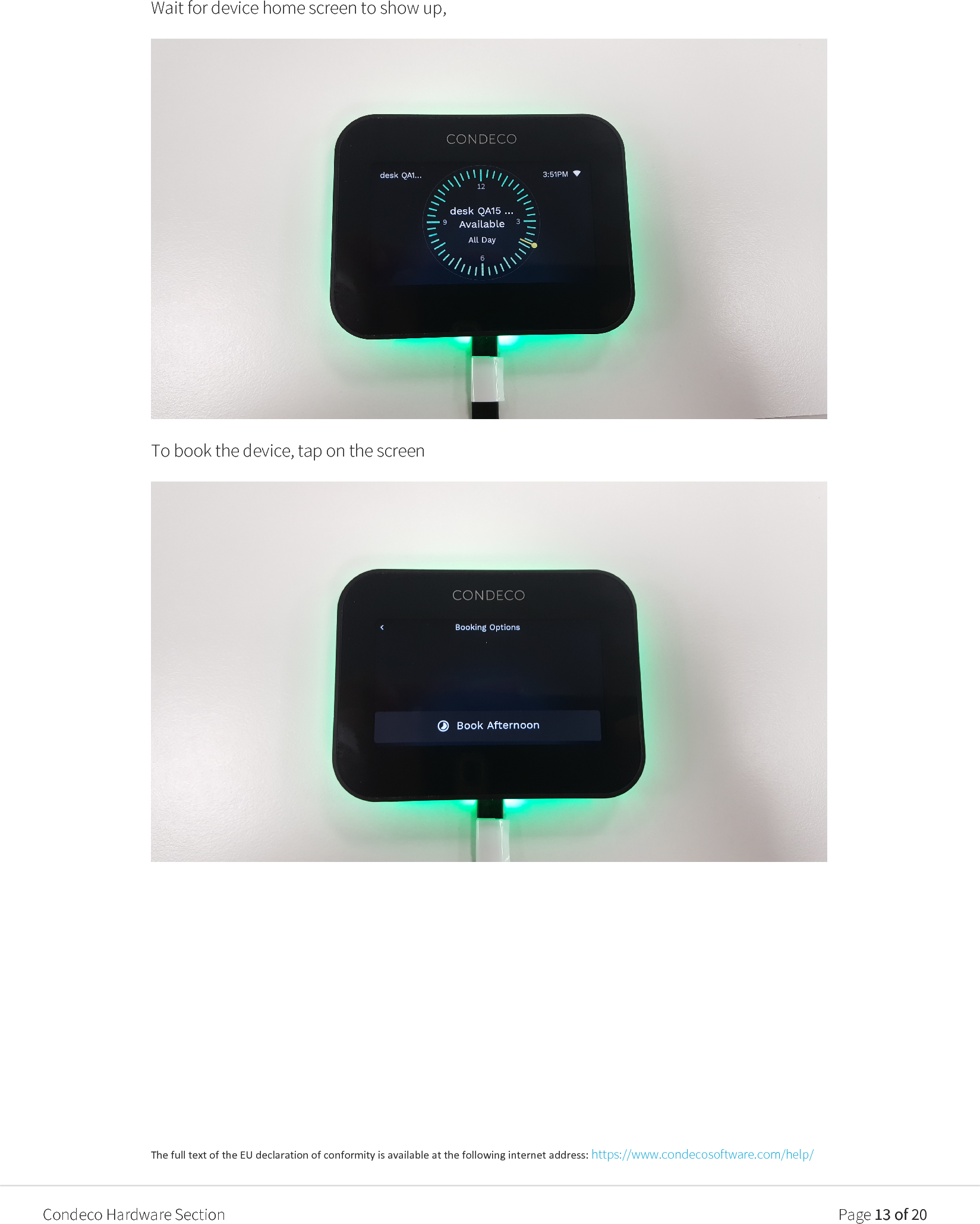 Condeco 201850 V3 Desk Screen User Manual User Munaul