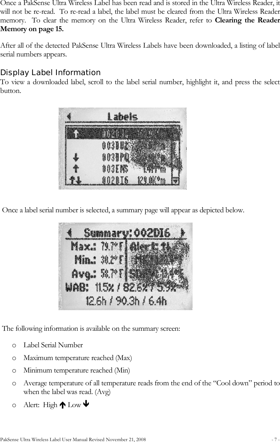 Copeland Cold Chain LP PAKS-2A WIRELESS MONITORING SYSTEM User Manual