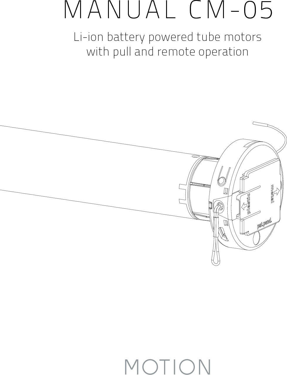 Coulisse CM05 TUBULAR MOTOR User Manual