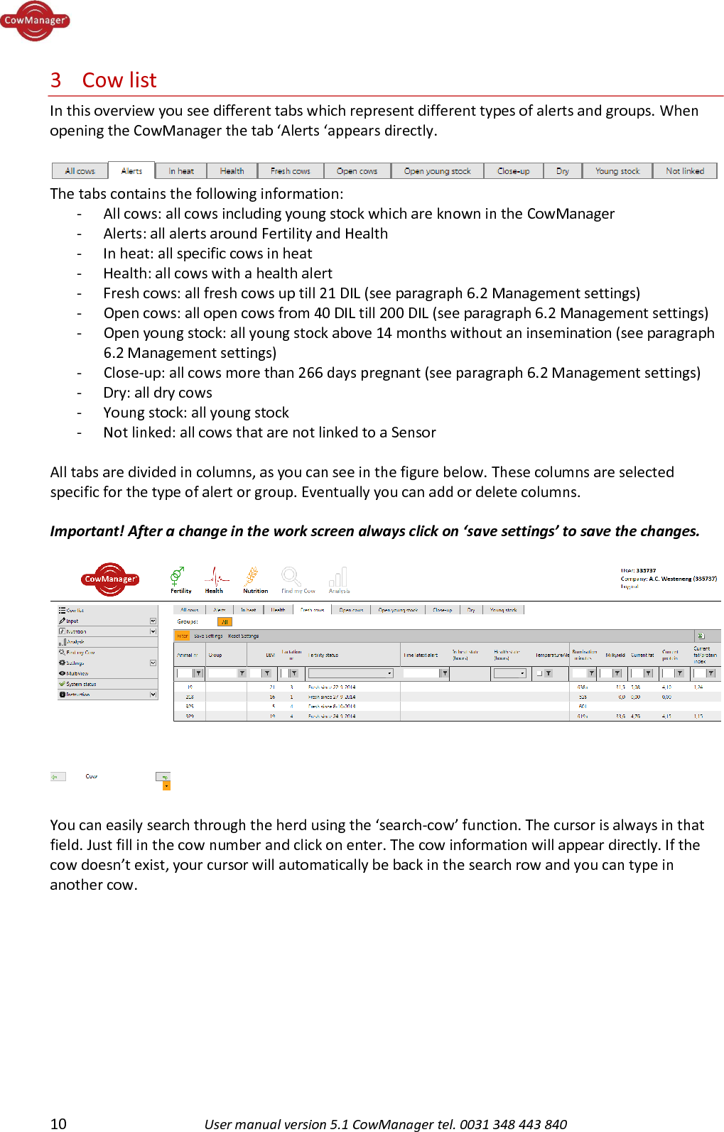 CowManager CWS3 Cow Wellness system User Manual Users manual