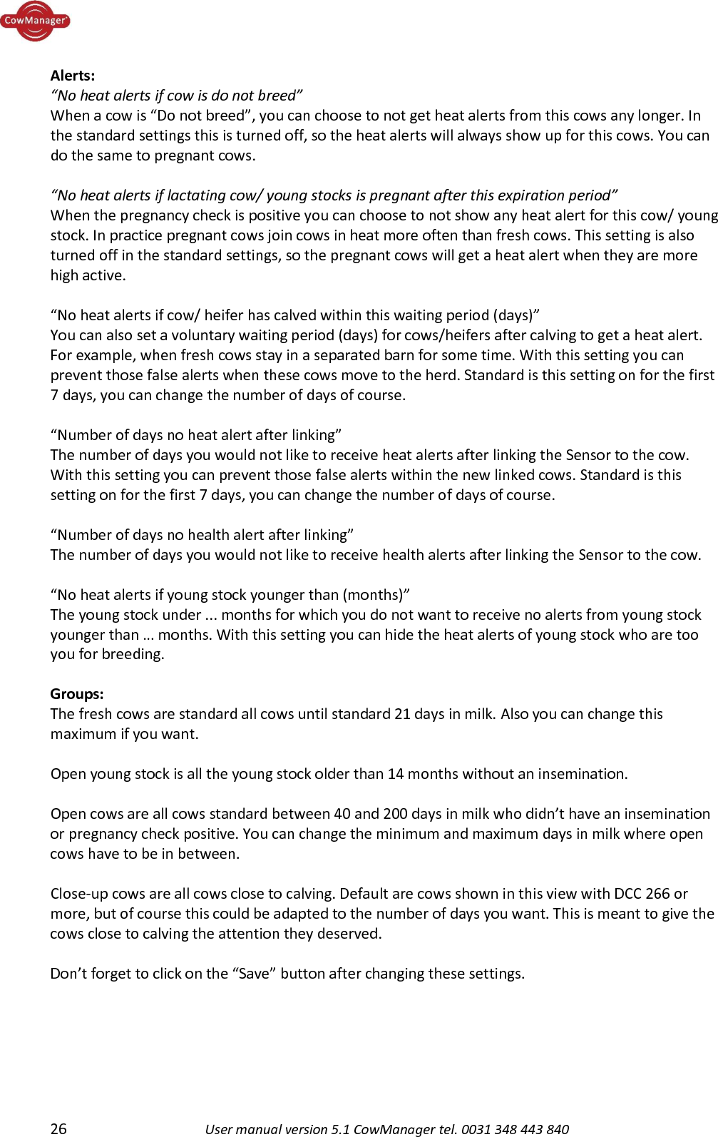 CowManager CWS3 Cow Wellness system User Manual Users manual