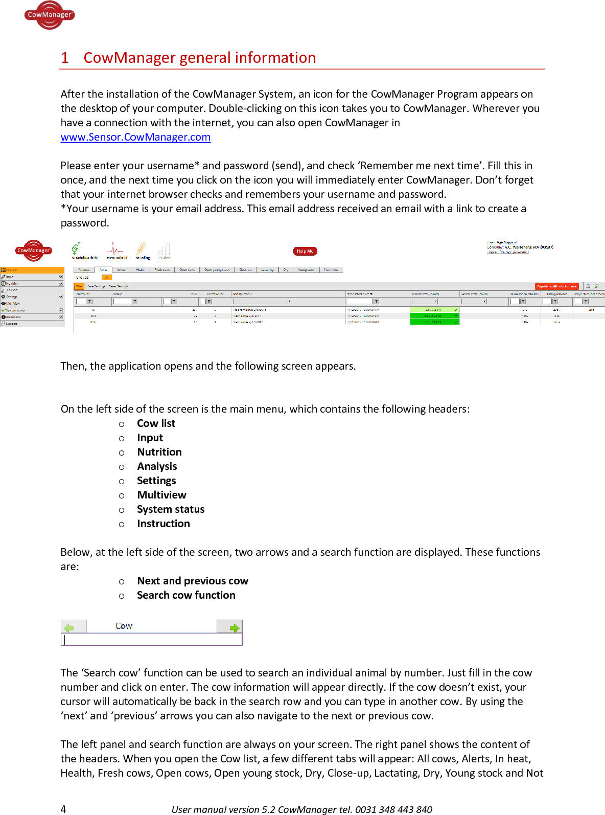 CowManager WIB910 Cow Wellness system User Manual Users manual
