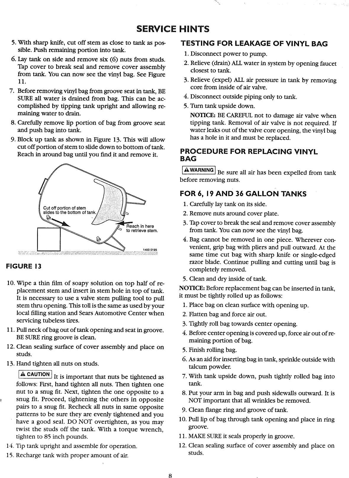 Craftsman 390291352 User Manual CAPTIVE AIR TANK Manuals And Guides ...