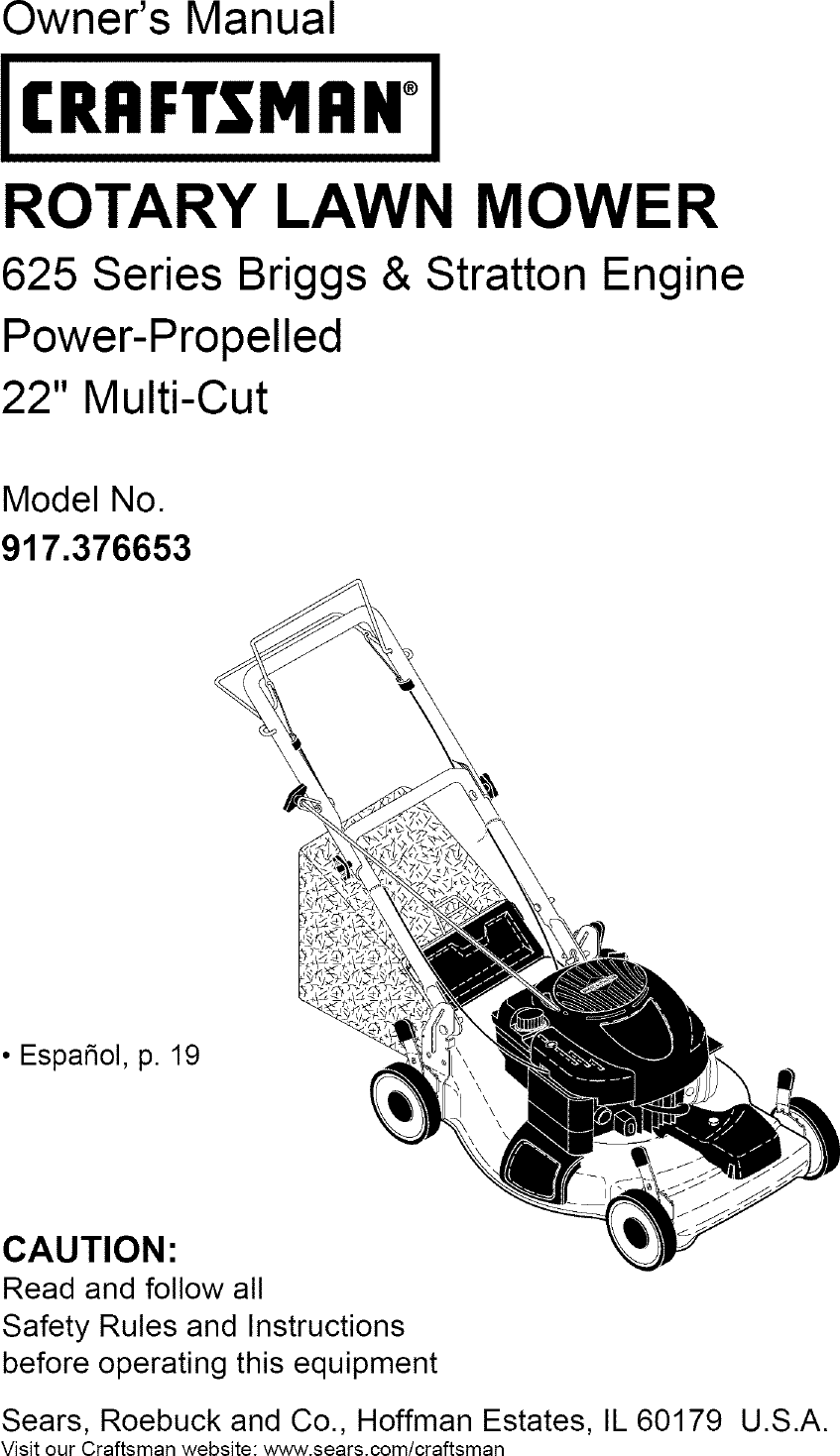 Craftsman 917376653 User Manual LAWN MOWER Manuals And Guides L0704338 craftsman-917376653-user-manual-lawn-mower-manuals-and-guides-l0704338