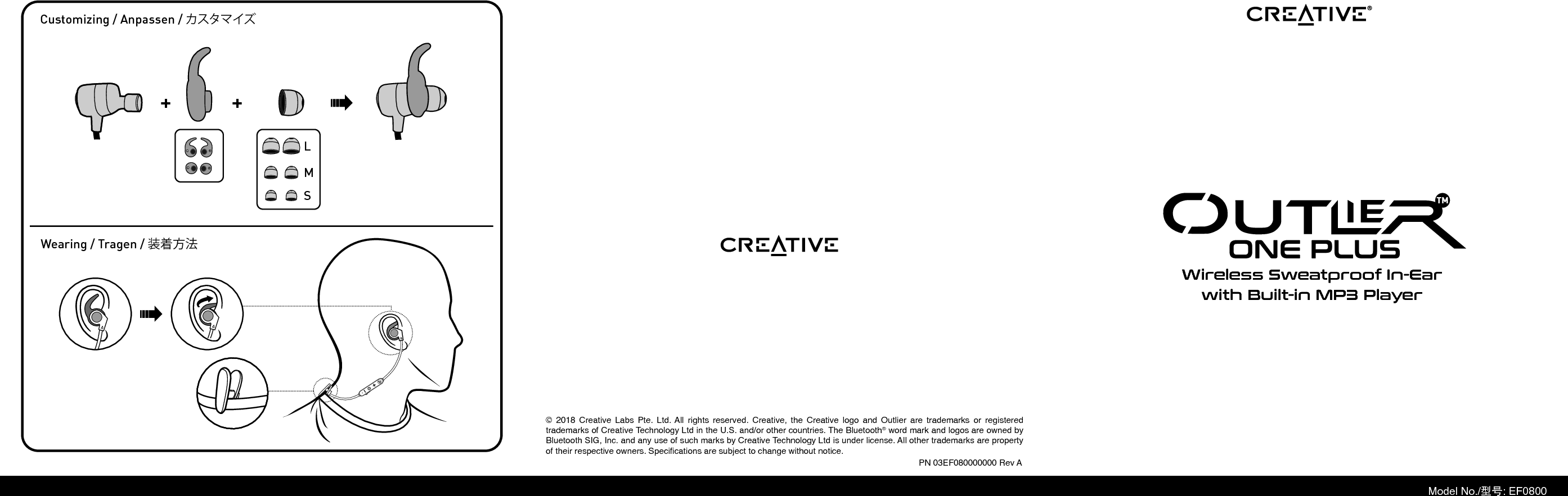 Creative Labs EF0800 Creative Outlier One Plus User Manual
