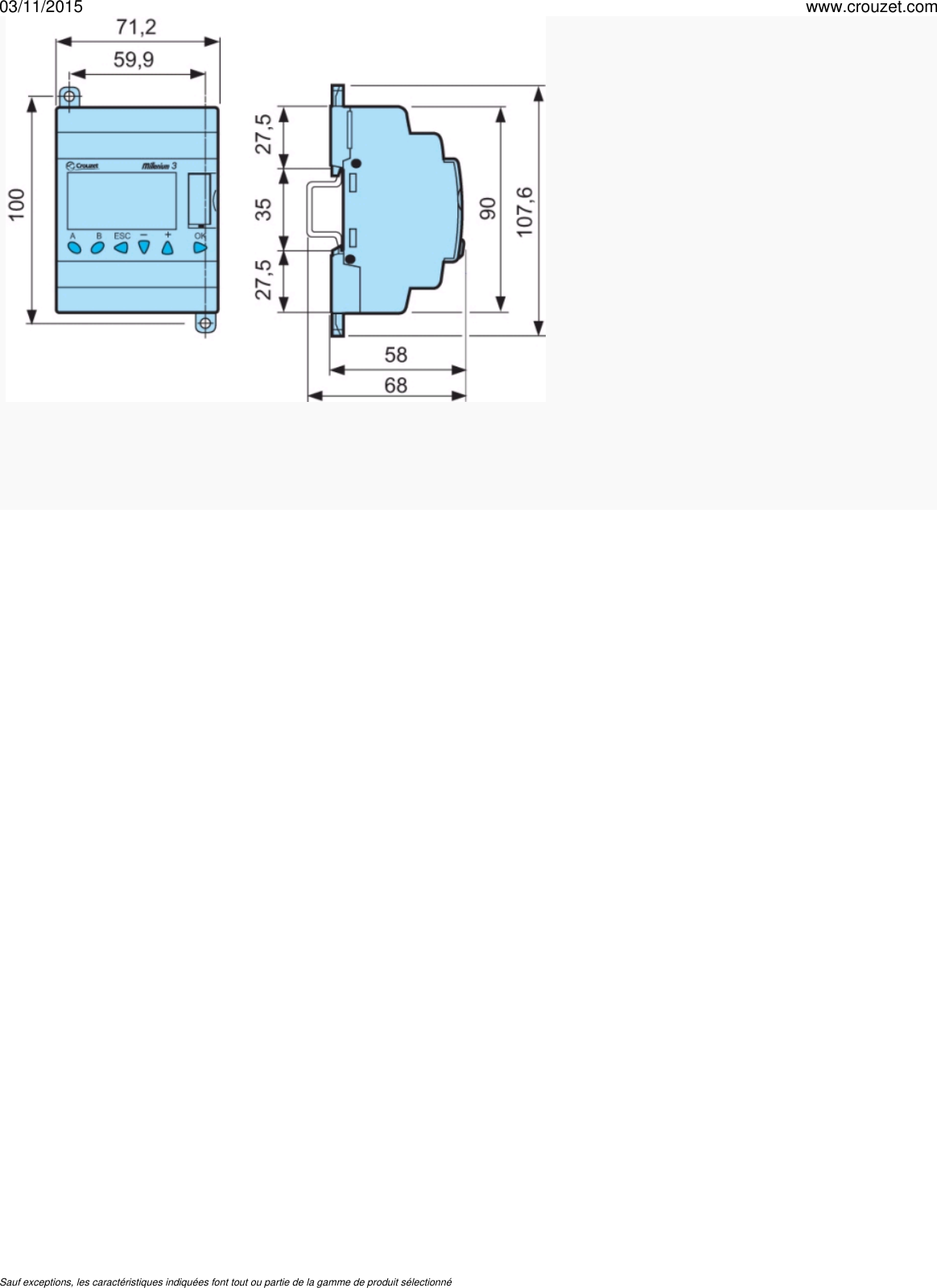 Controleur logique millenium 3 smart gamme extensible avec afficheur ...