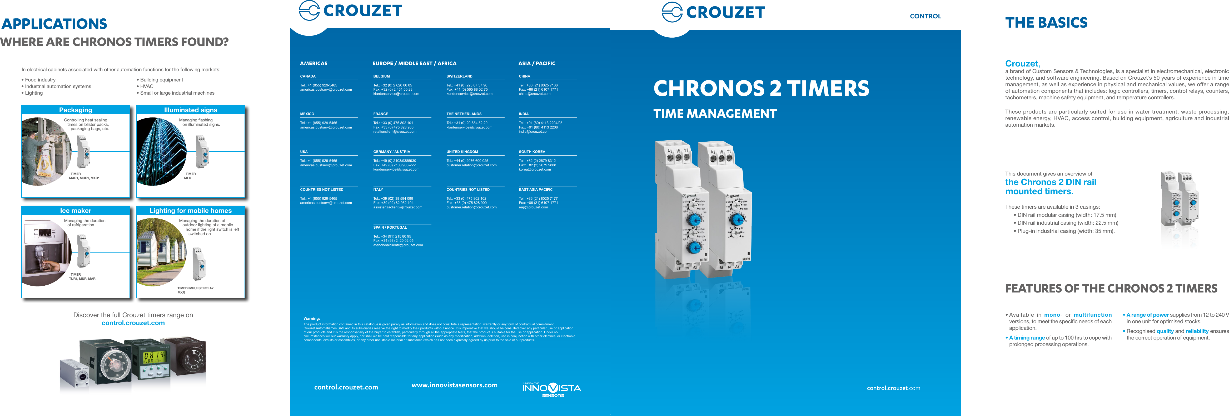 Crouzet Control Productselectionguide Timers Chronosii En User Manual Product Selection Guide ...