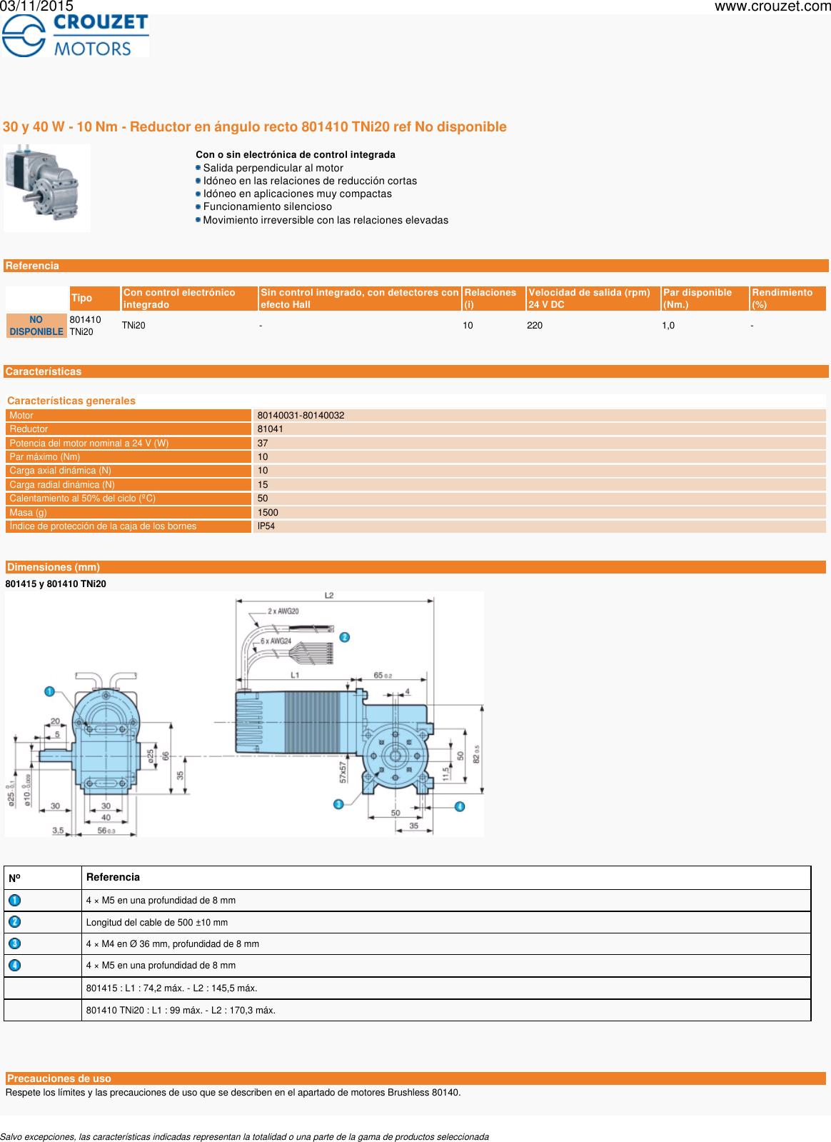 Motores brushless motorreductores de corriente continua 30 y 40 w 10 nm ...