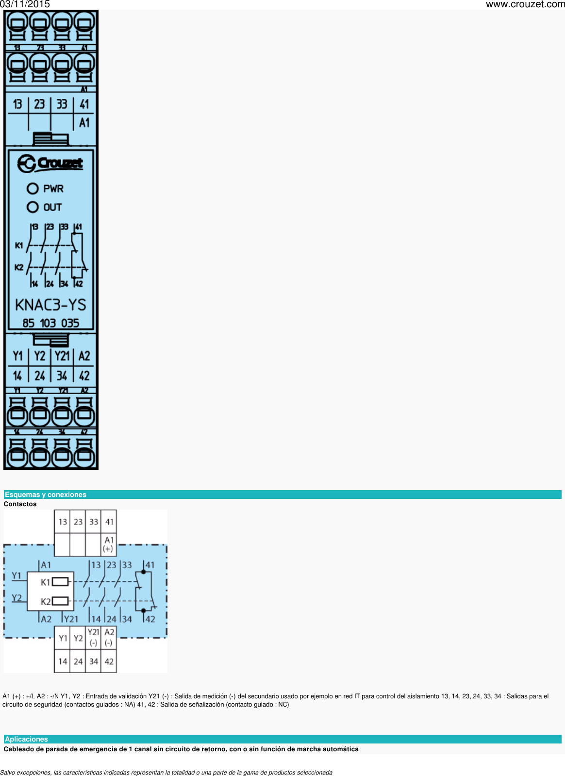 Productos de seguridad bloque logico 22 5 mm modulo parada emergencia 1 ...