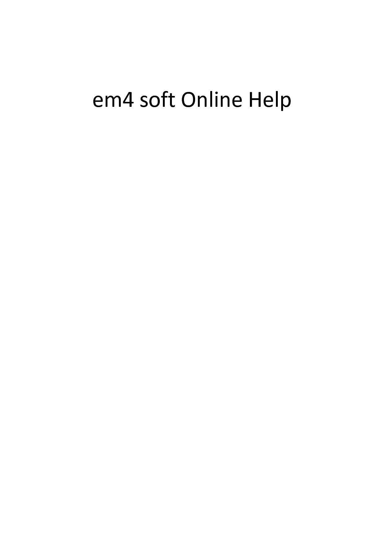 Software Em4 online help UK