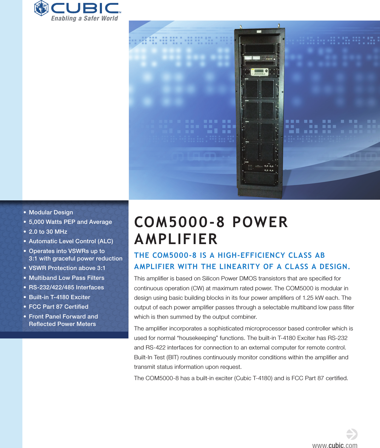 Cubic Defense Applications COM000-8 HF Transmitter User Manual II