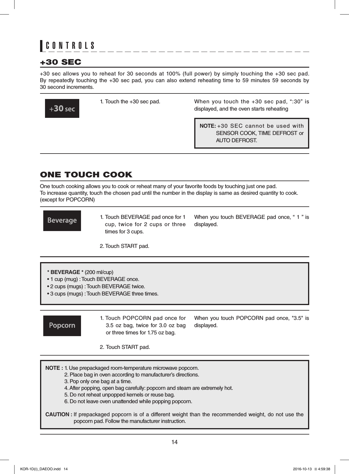 DAEWOO Electronics 7NF1DMO100N Microwave Oven User Manual