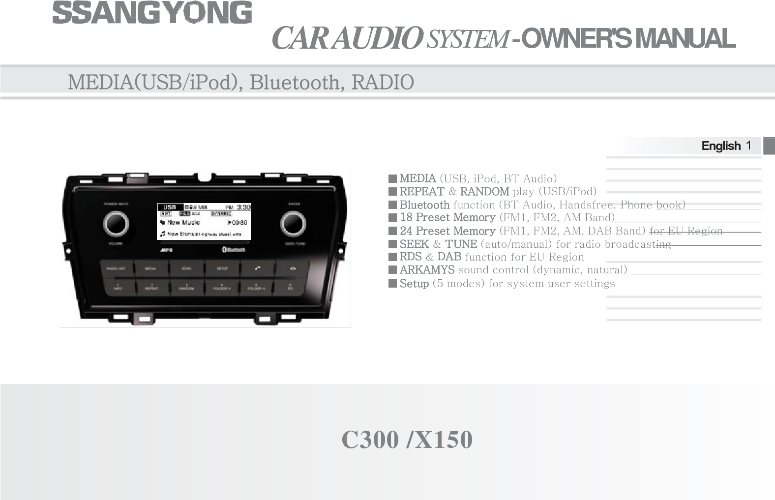 DIGEN DGU4H46C300EA Car Audio User Manual Microsoft PowerPoint C300 ...