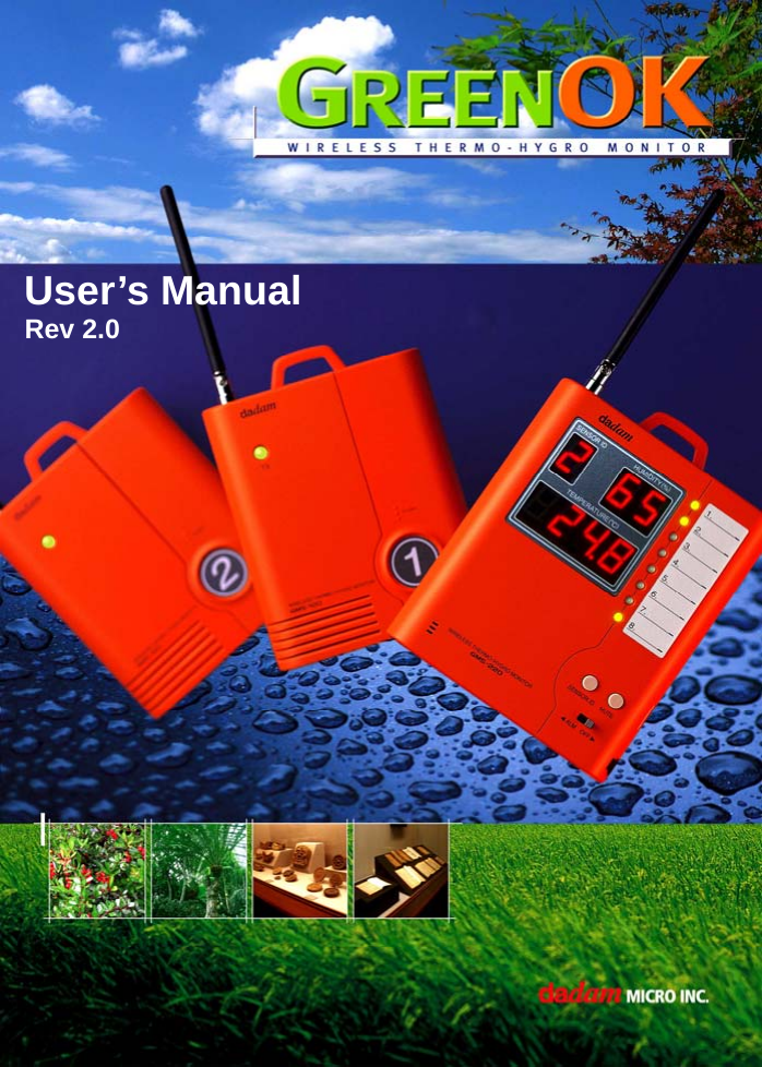 Dadam Micro GMS220A1 Wireless Thermo-Hygro Monitor User Manual ...
