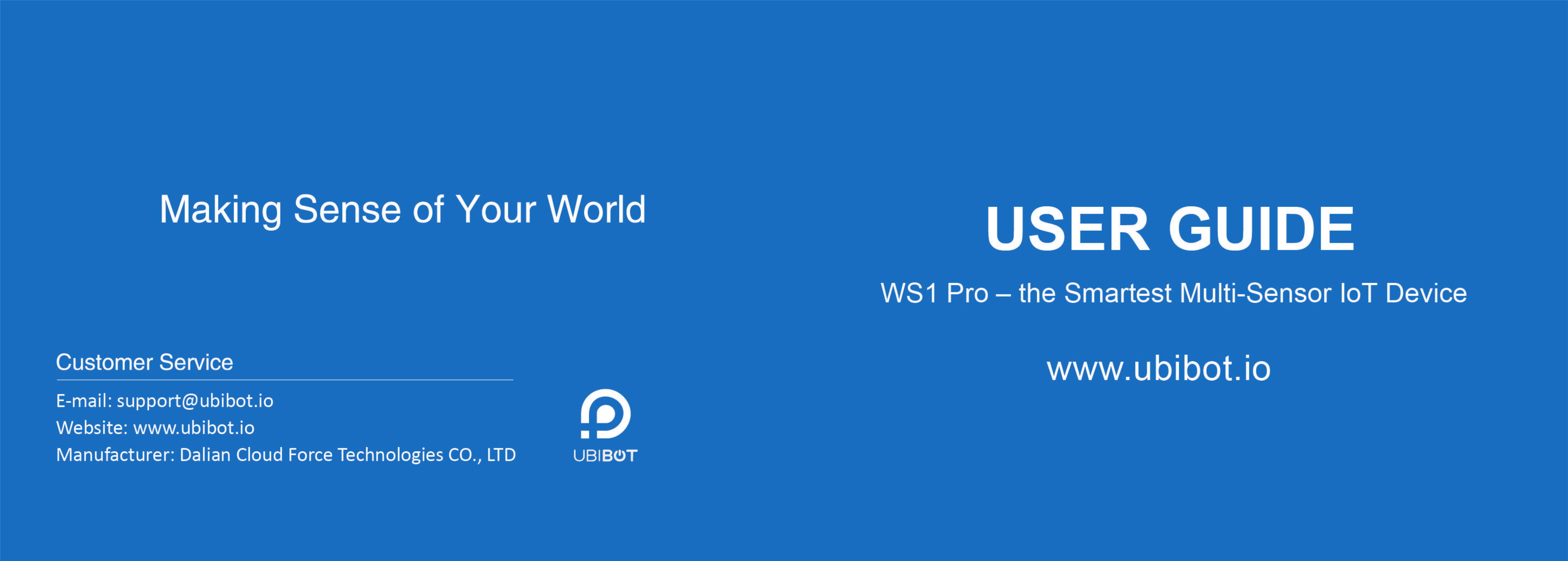 Dalian Cloud Force Technologies WS1-PRO UbiBot Wireless Smart Multi Sensor Device WS1 Pro ...