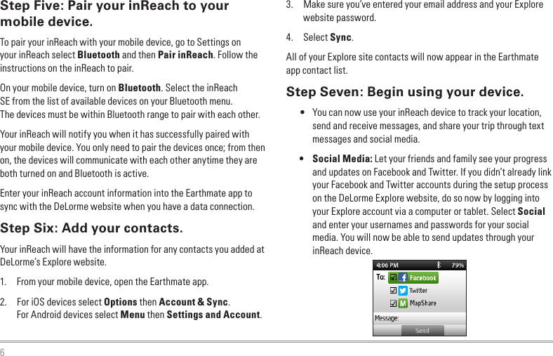 DeLorme INRCH20 HANDHELD 2WAY SATELLITE BT COMMUNICATOR User Manual