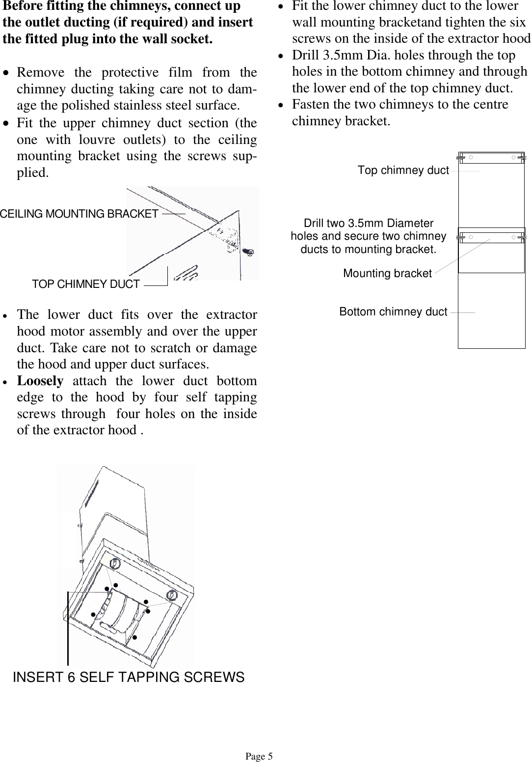 Defy Dch260 Users Manual 066 044 900 PREMIUM CHIMNEY HOOD 2006 2yW