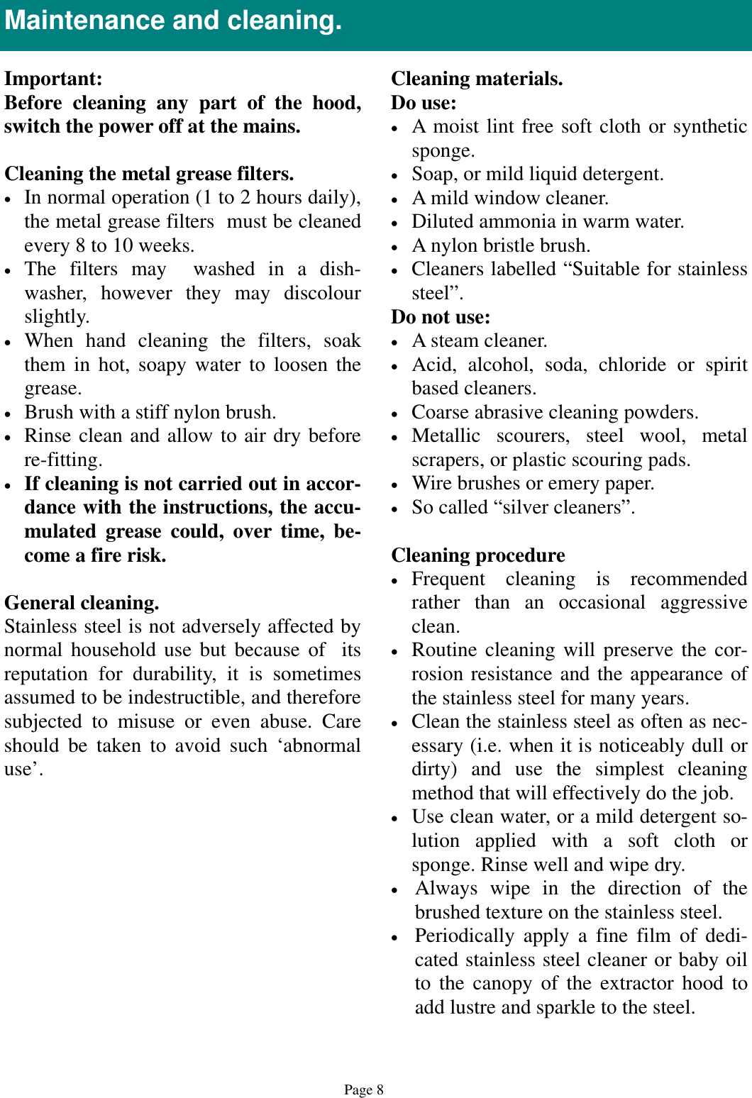 Defy Dch260 Users Manual 066 044 900 PREMIUM CHIMNEY HOOD 2006 2yW