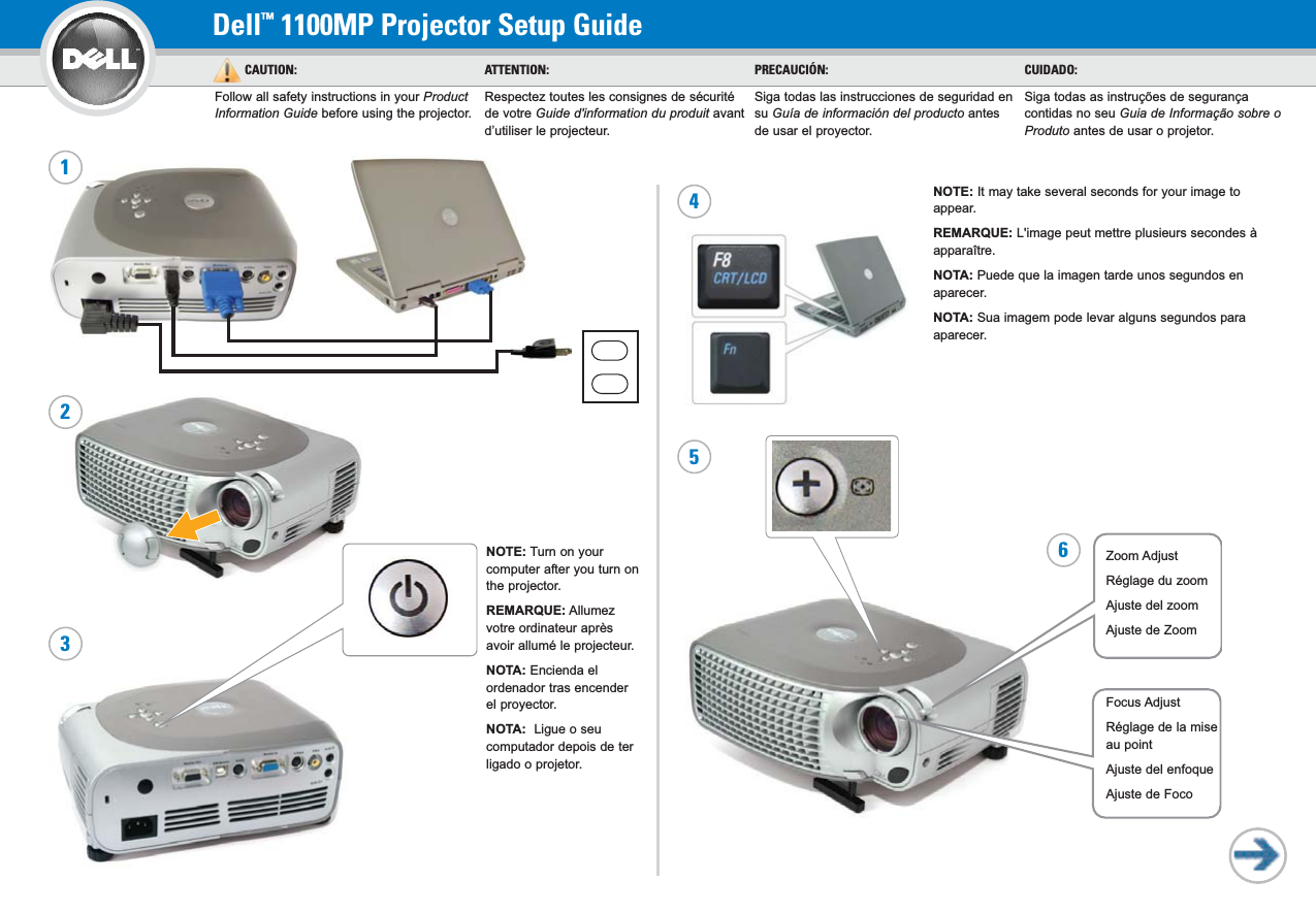 Dell 1100Mp Setup Guide Projector