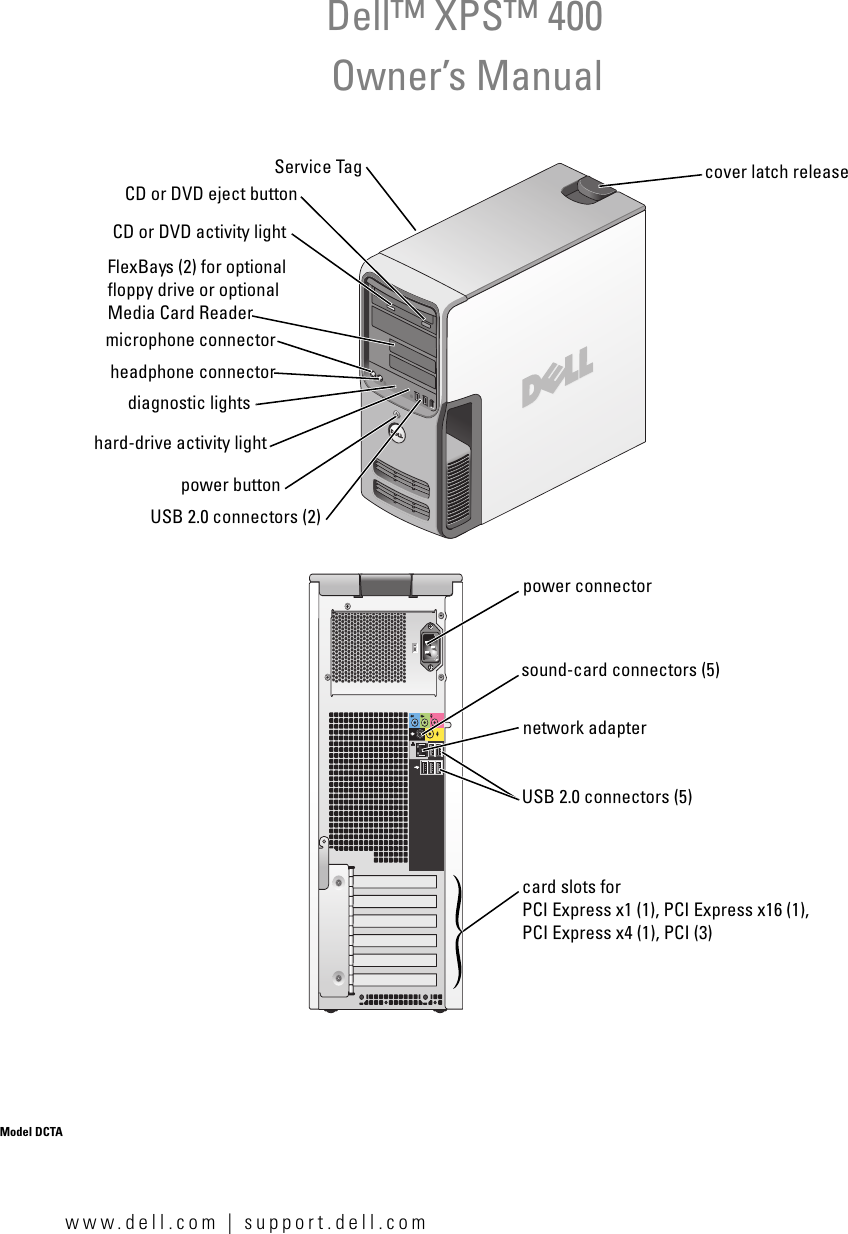 Dell 400 Users Manual WD741bk0
