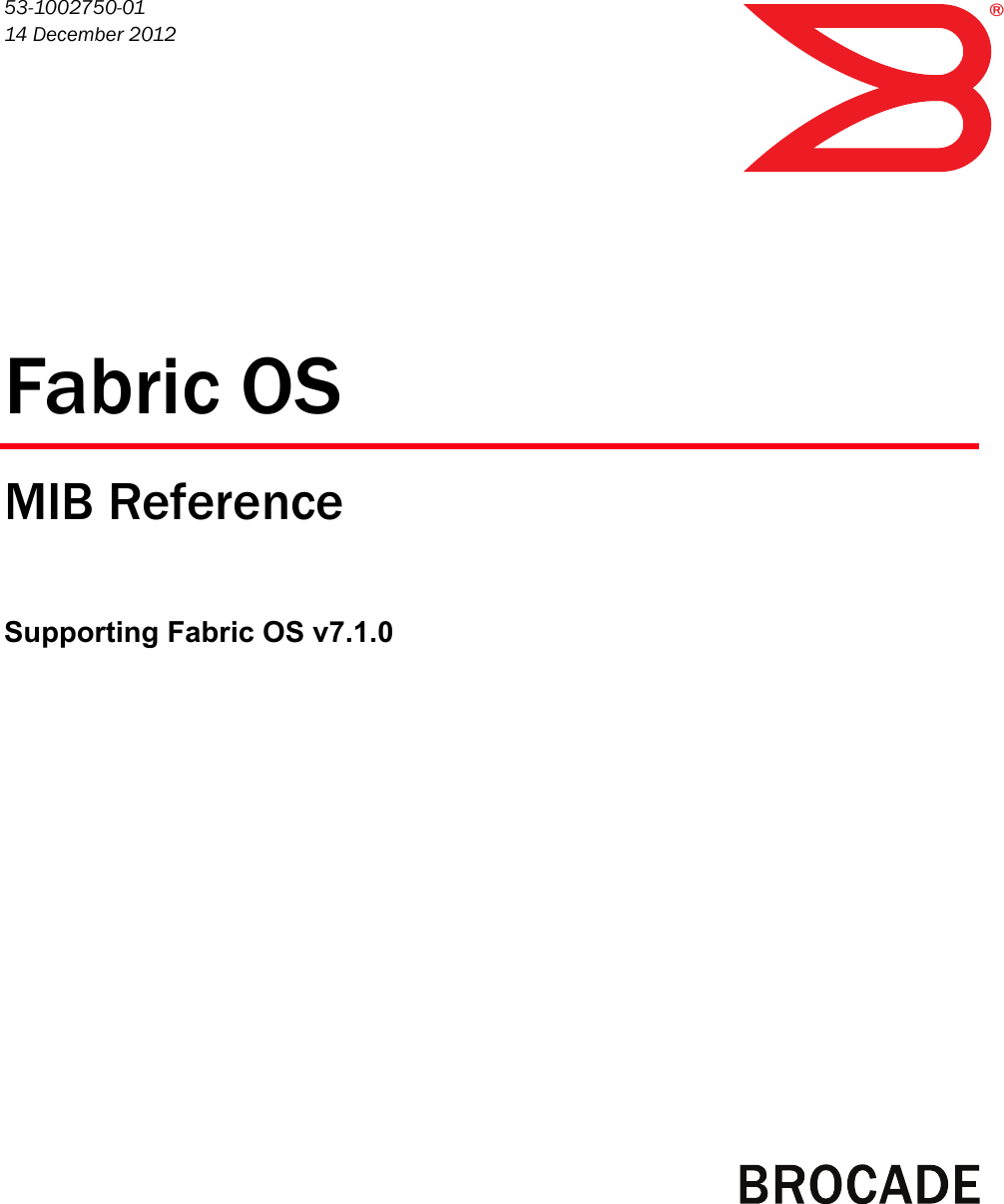 Dell Brocade 5300 Mib Reference Guide Fabric OS