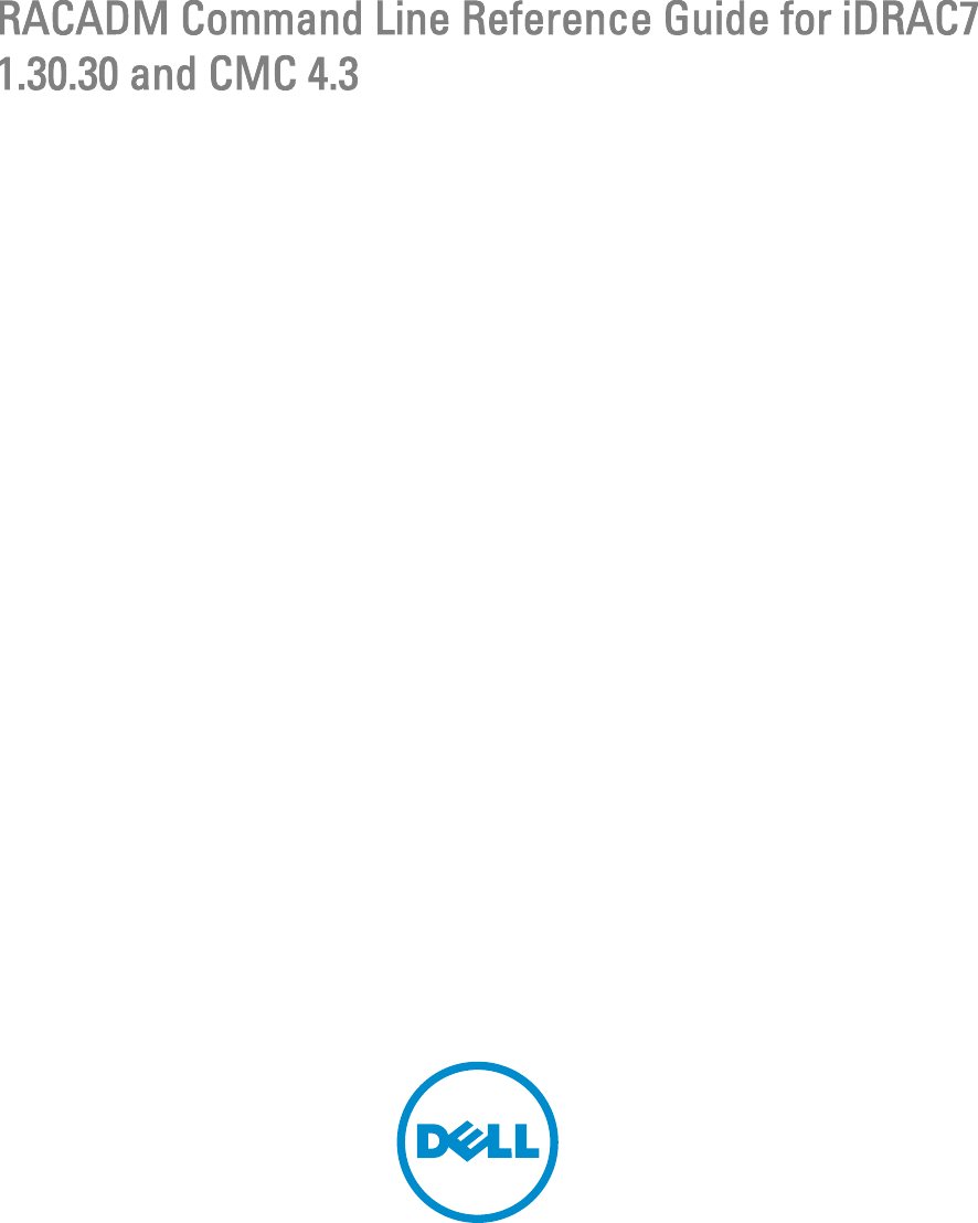 Dell Chassis Management Controller Version 4 3 Command Line Reference ...