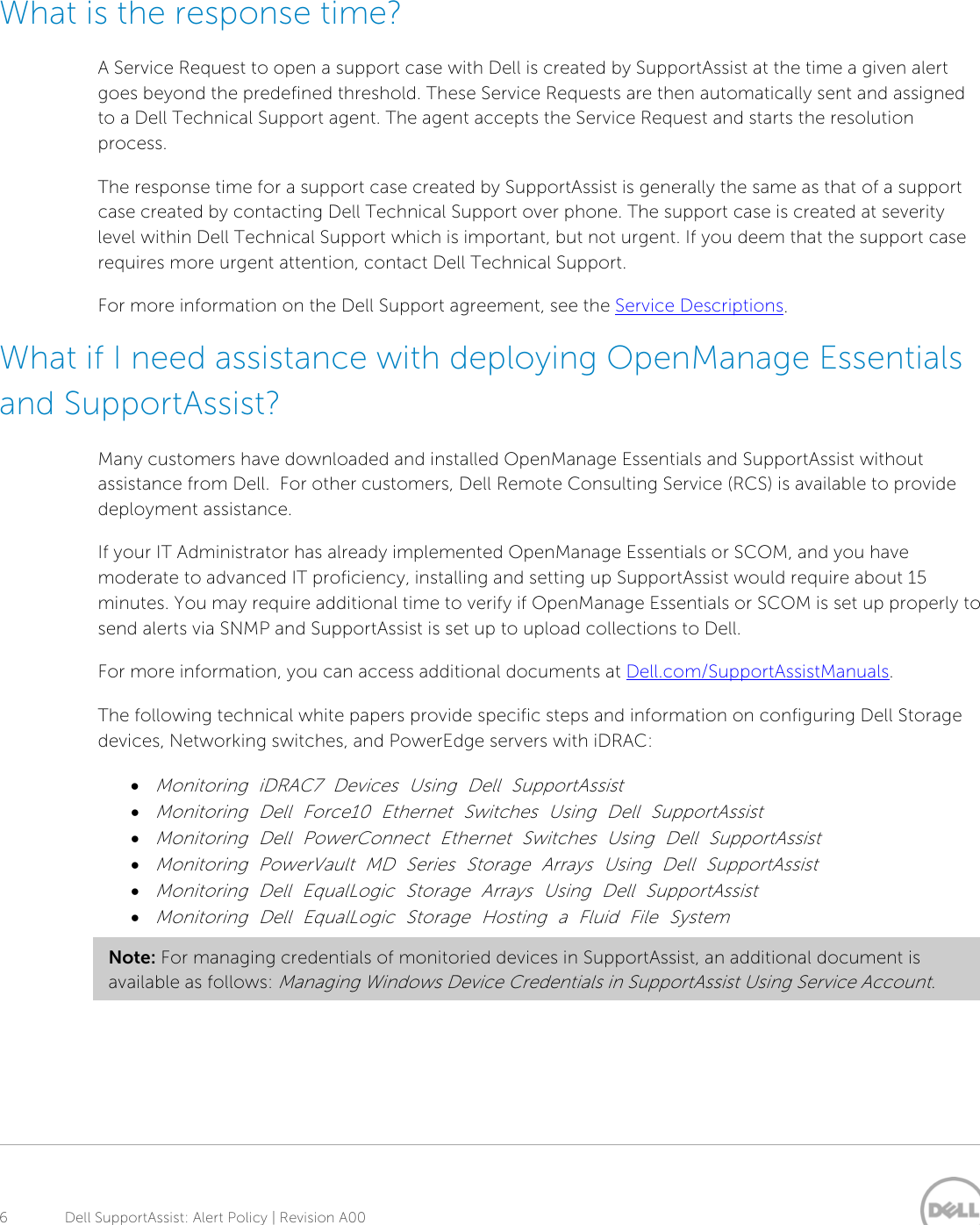 Dell Supportassist Version 2 0 For Openmanage Essentials Technical ...