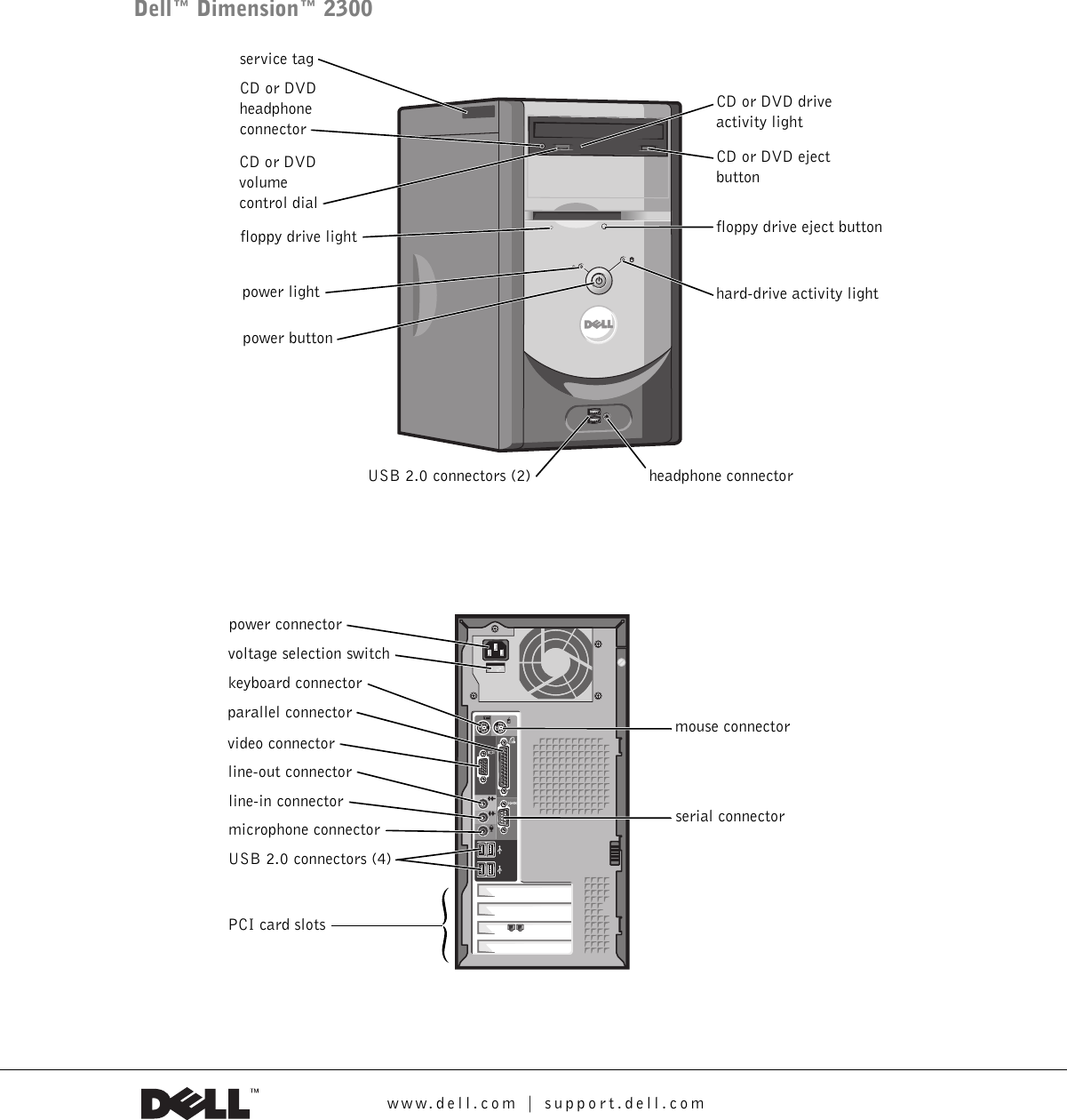Dell Dimension 2300 Owners Manual Owner's
