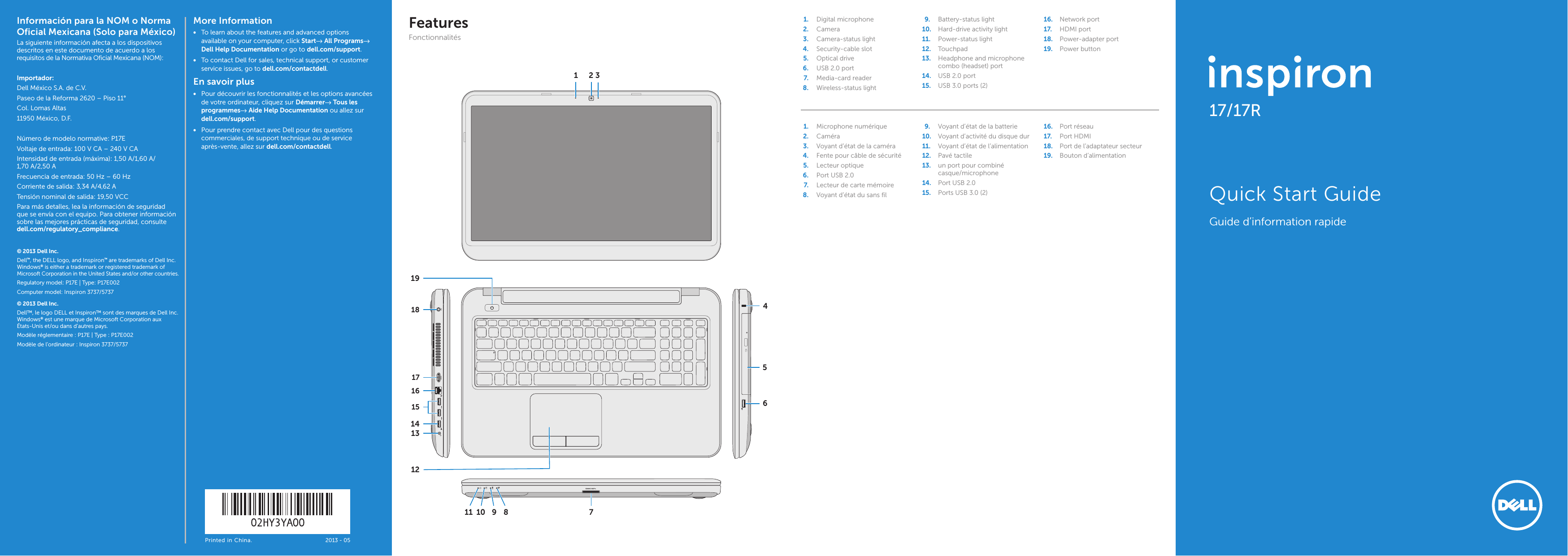 Dell Inspiron 17 3737 Quick Start Guide Windows 7