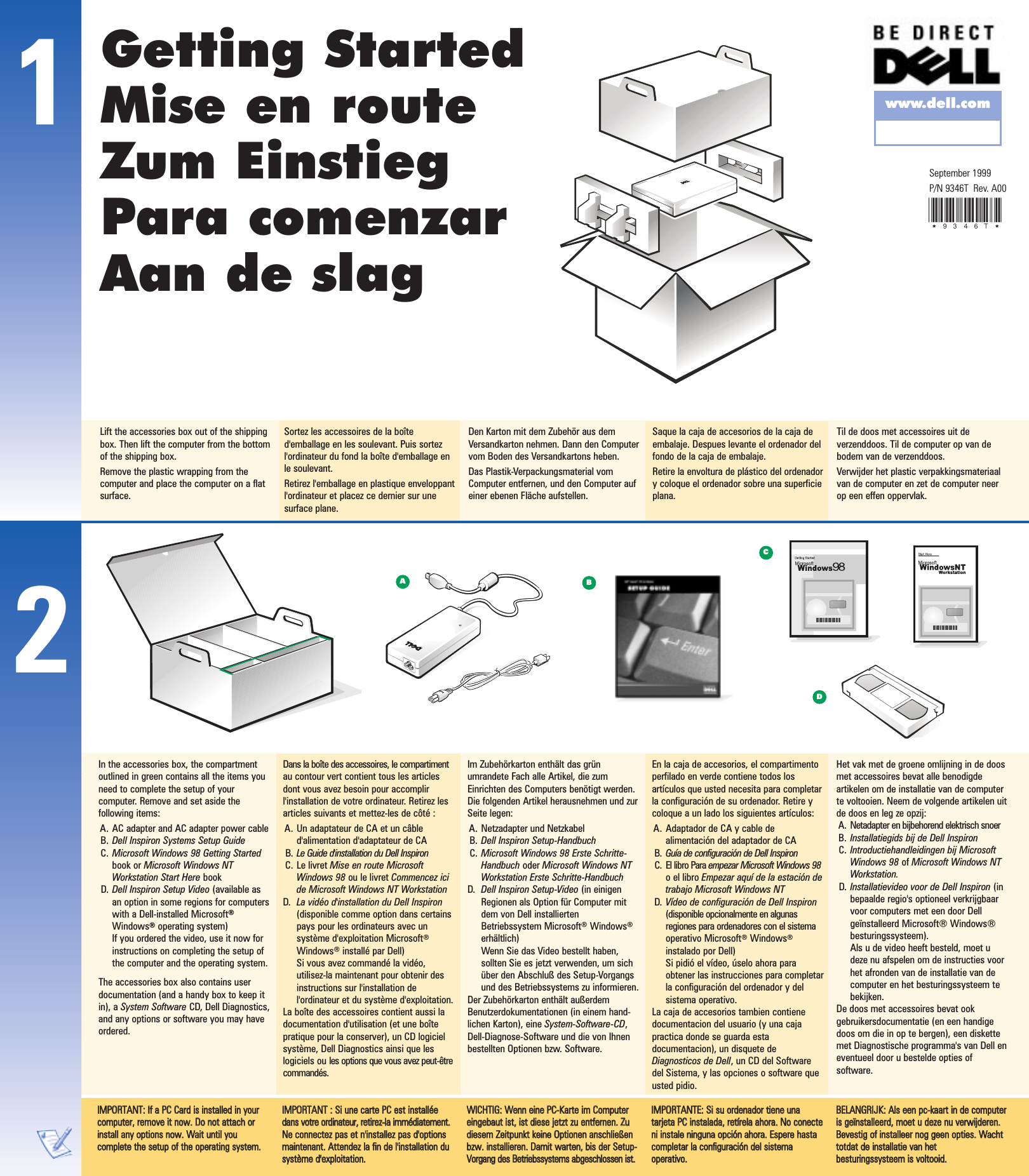 Dell Inspiron 7500 Getting Started Guide