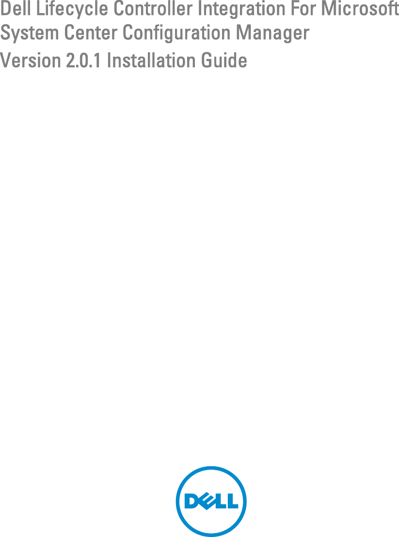Dell Lifecycle Controller Integration Version 2 0 1 For Microsoft ...