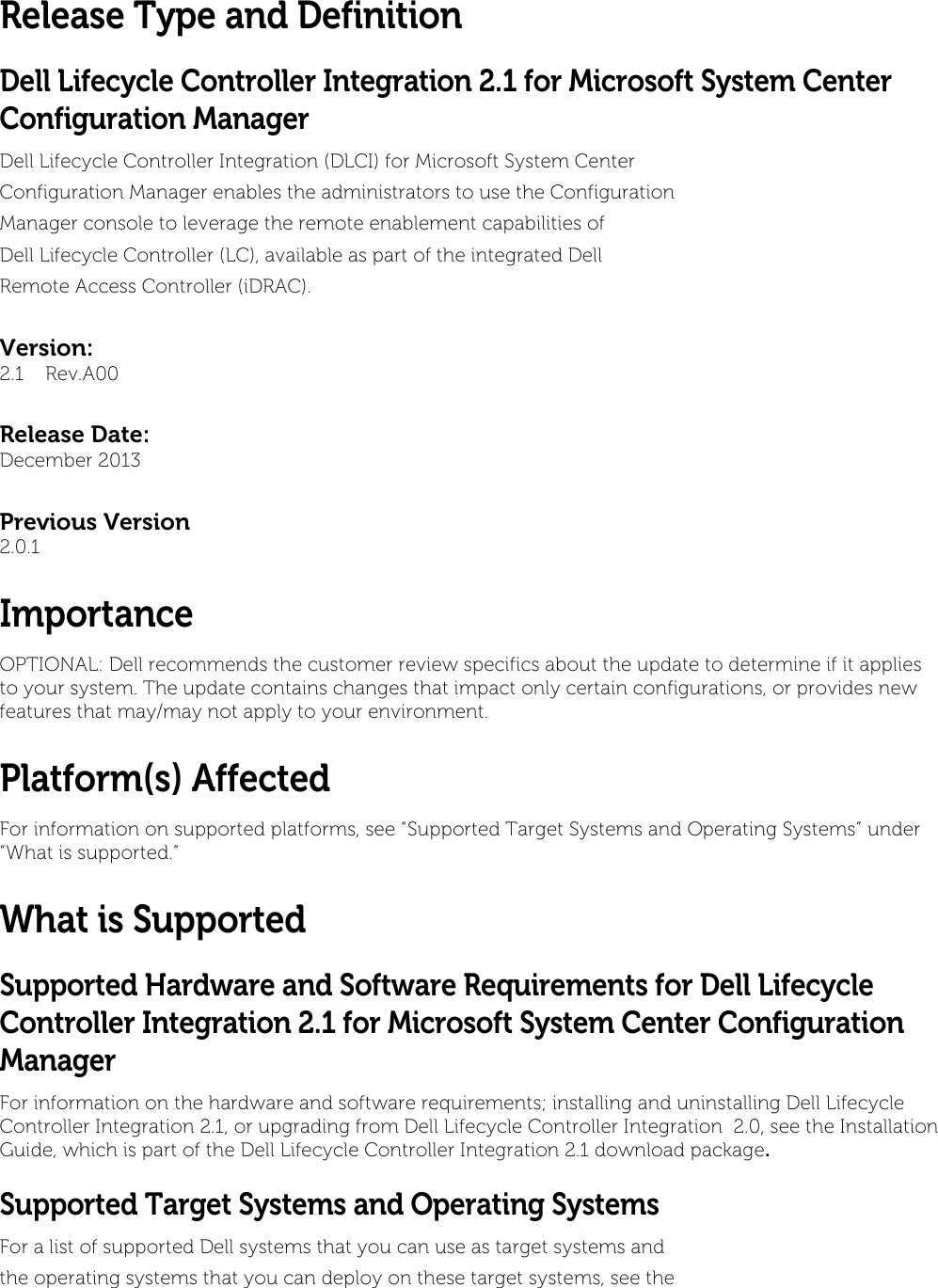 Dell Lifecycle Controller Integration Version 2 1 For Microsoft System Center Configuration ...