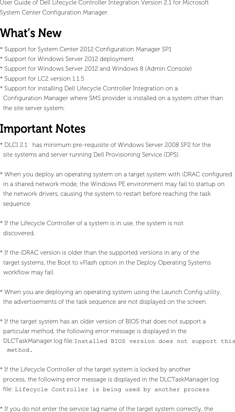 Dell Lifecycle Controller Integration Version 2 1 For Microsoft System Center Configuration ...