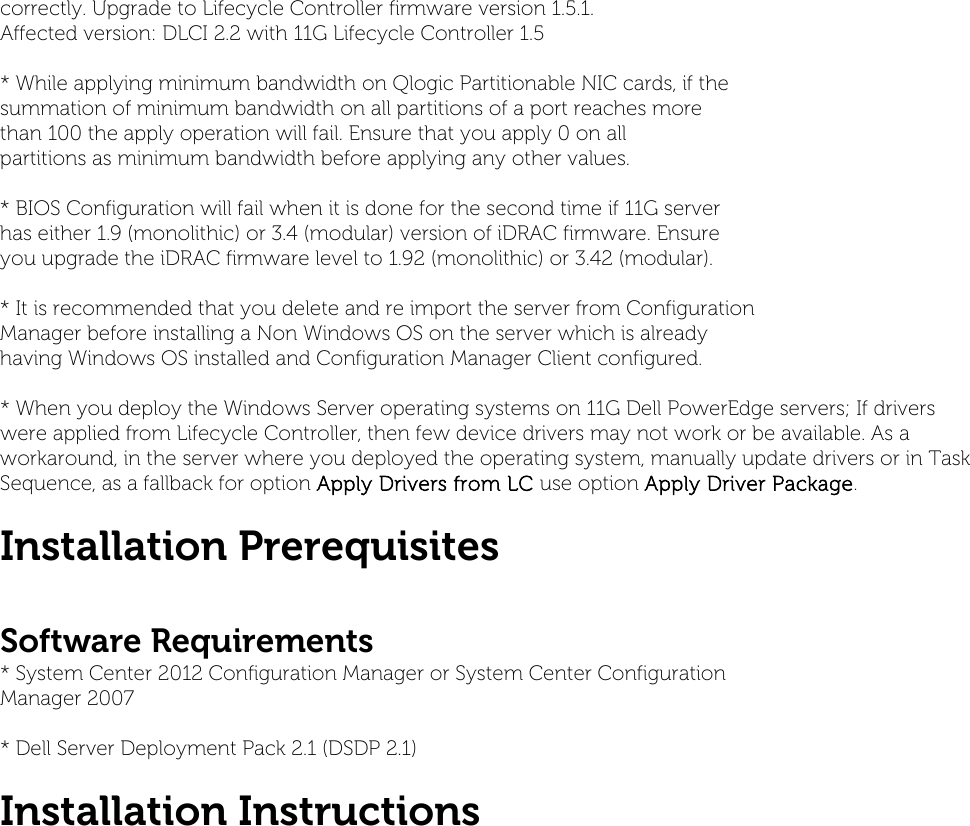 Dell Lifecycle Controller Integration Version 2 For Microsoft System Center Configuration ...