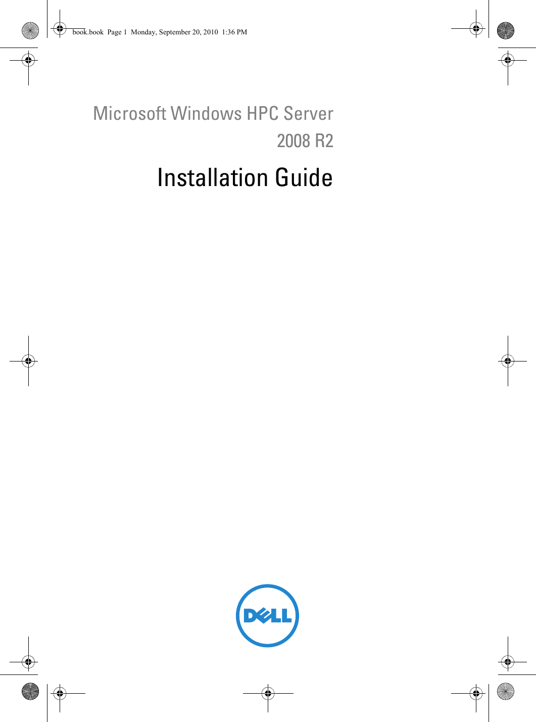 Dell Microsoft Windows Hpc Server 2008 Service Pack 2 Manual Installation Guide