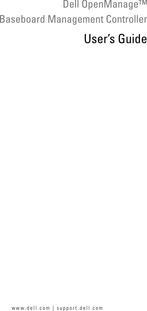 Dell Openmanage Baseboard Management Controller Version 1 2 With 4 5 ...