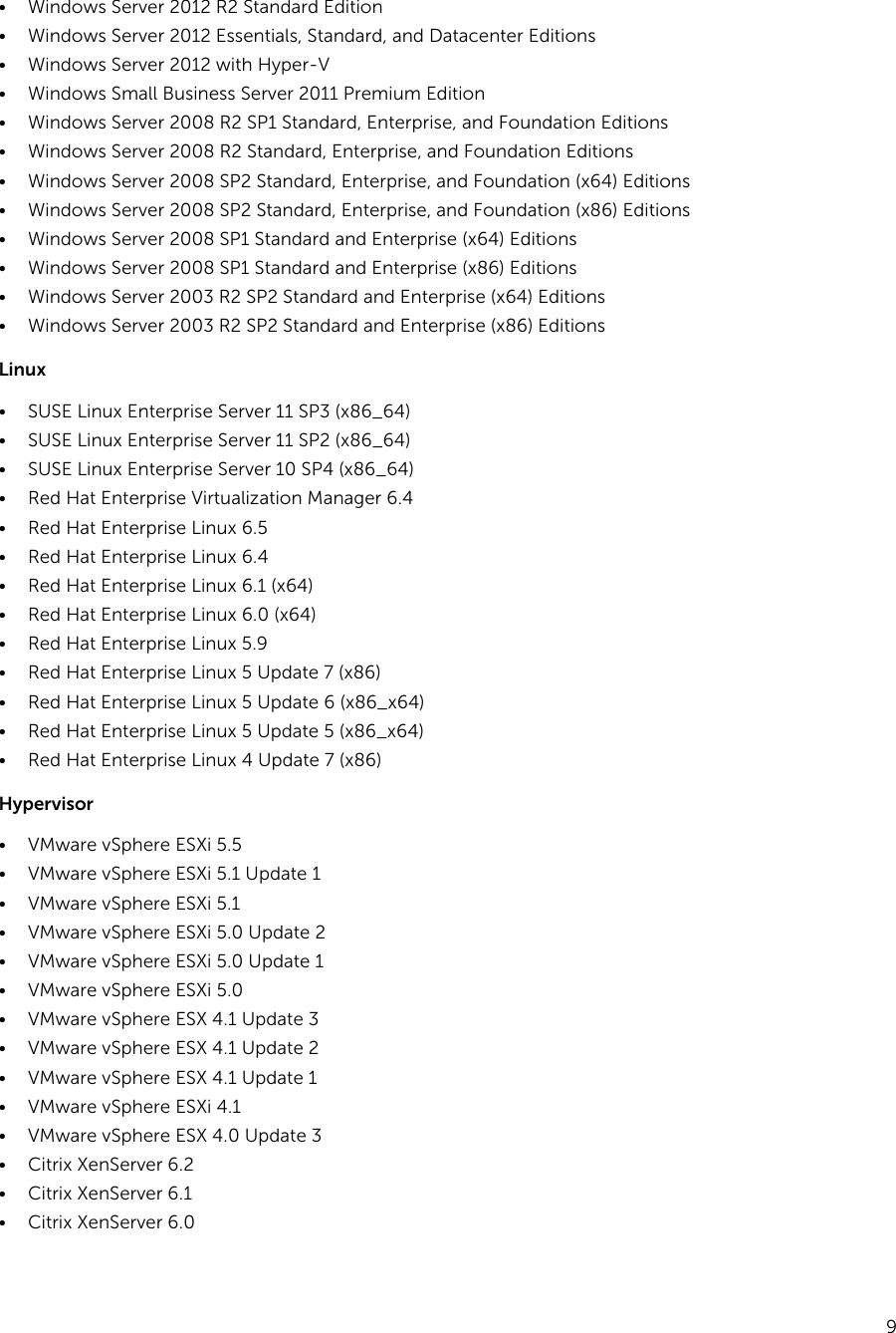 Dell Openmanage Essentials Version 1 3 Owners Manual 1.3 Support Matrix