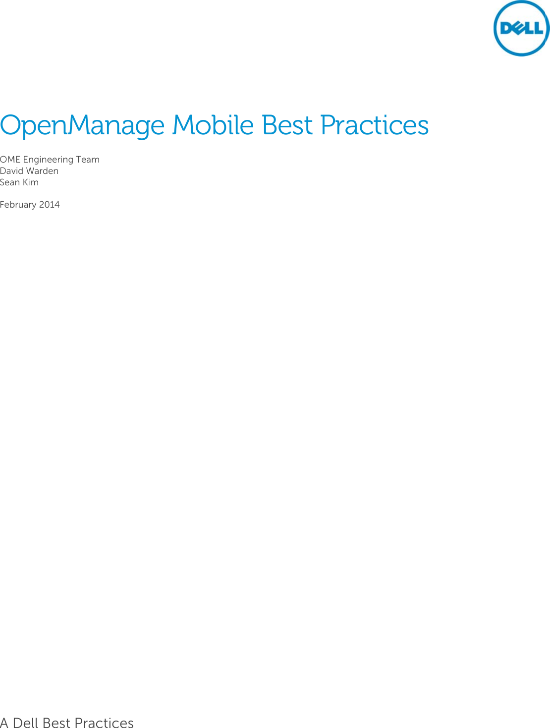 Dell Openmanage Mobile Version 1 0 Troubleshooting Best Practices
