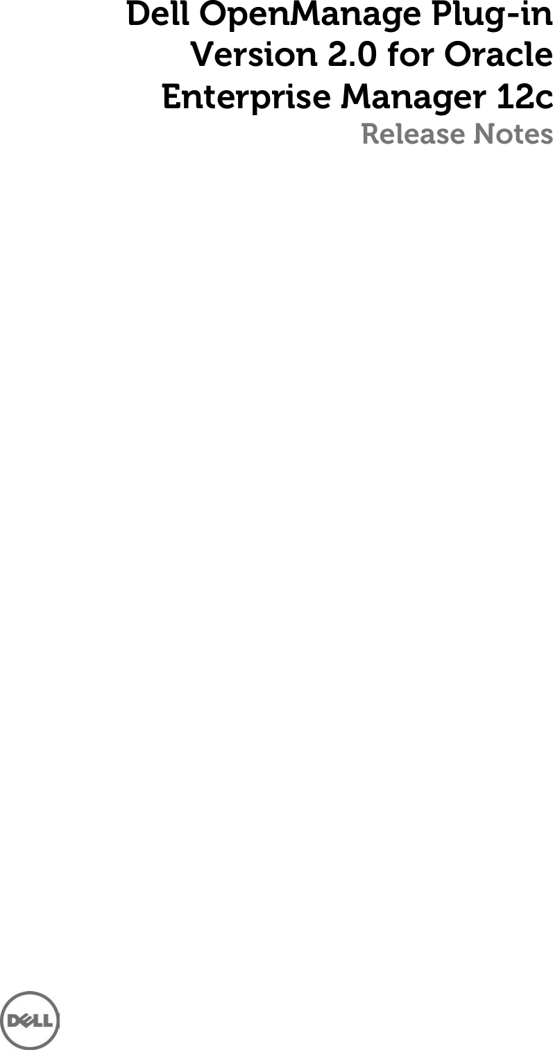Dell Openmanage Plug In Version 2 0 For Oracle Enterprise Manager 12C ...