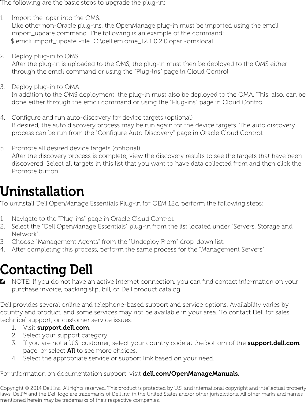 Dell Openmanage Plug In Version 2 0 For Oracle Enterprise Manager 12C ...