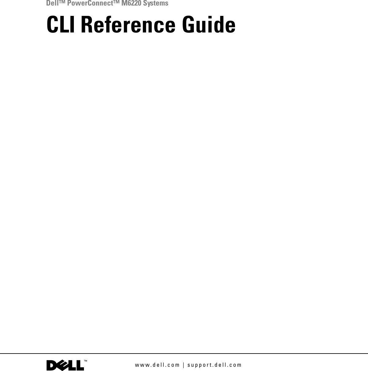 Dell Poweredge M600 Cli Reference Guide