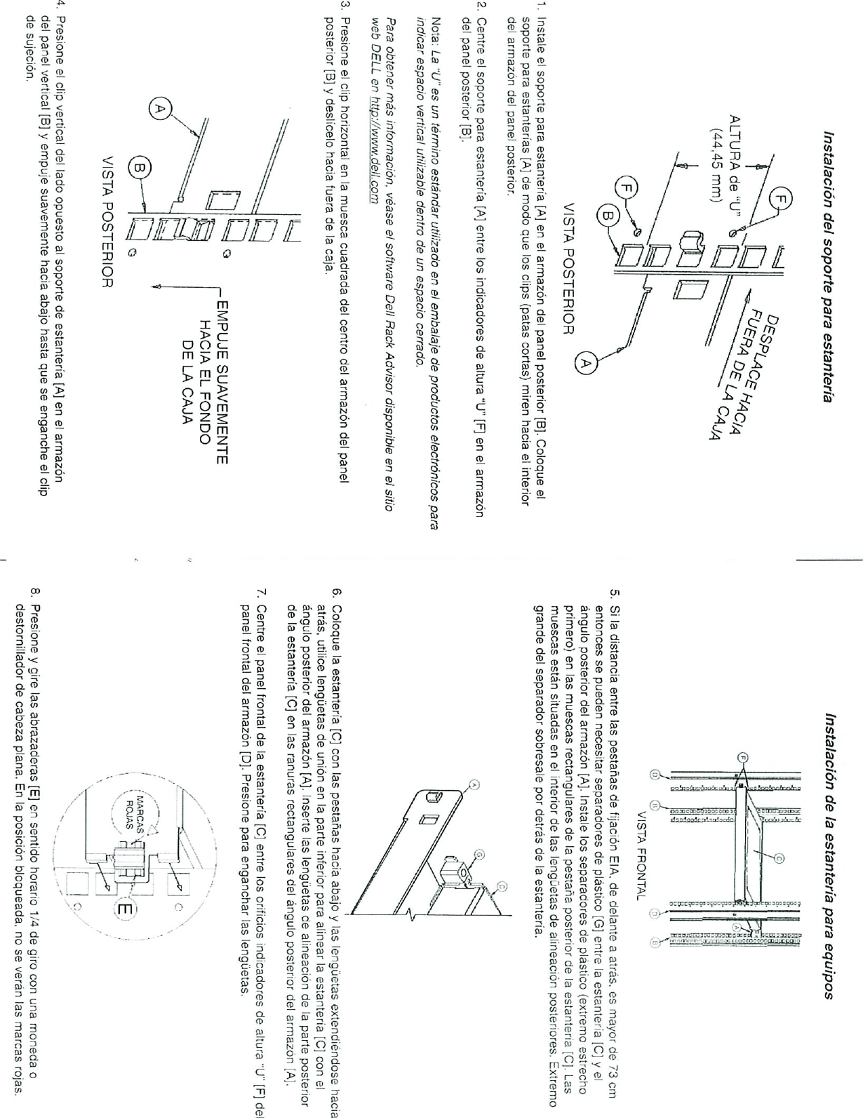 Dell Poweredge Rack Enclosure 4820 Setup Guide Mounting Equipment Shelf