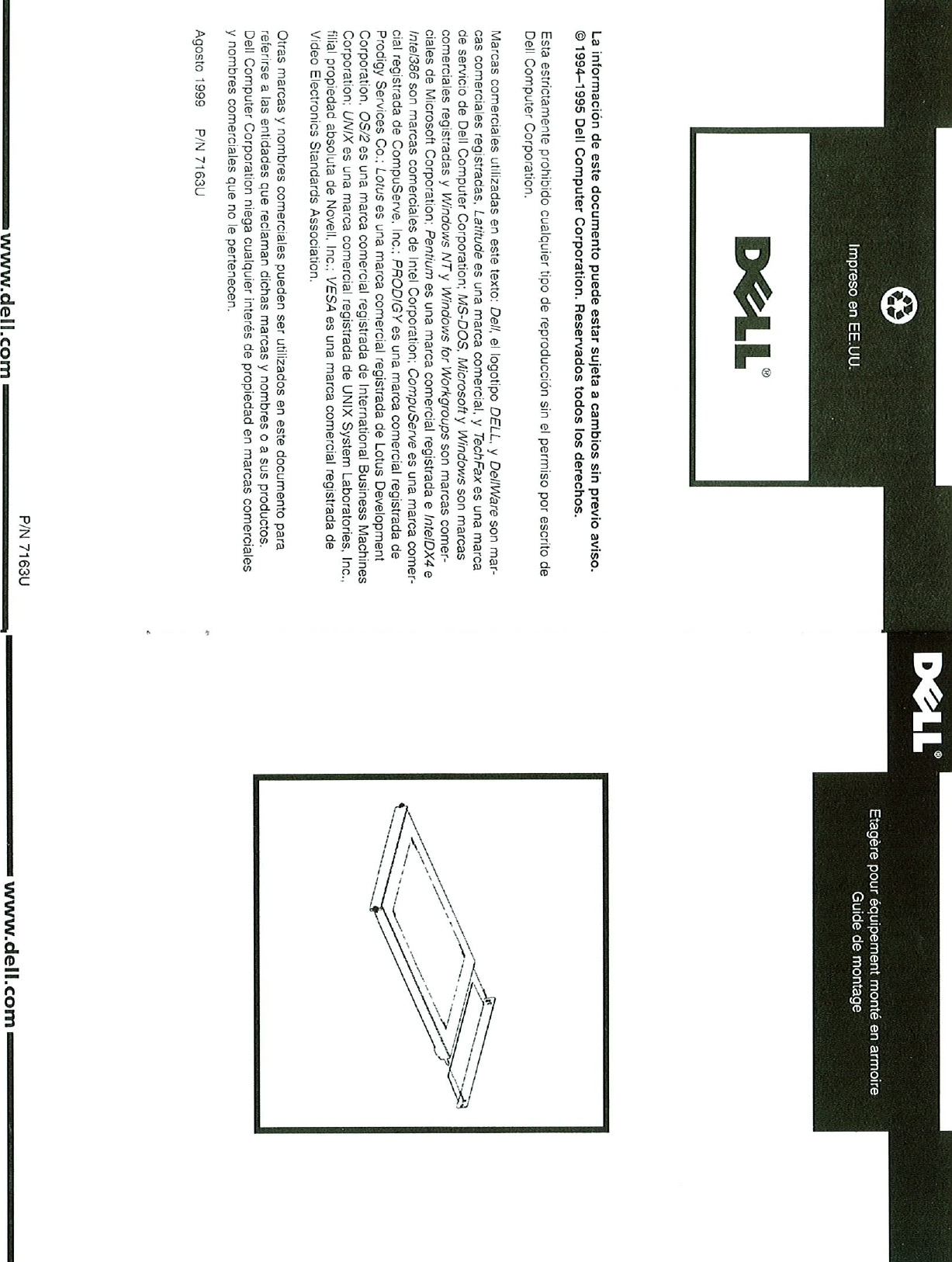 Dell Poweredge Rack Enclosure 4820 Setup Guide Mounting Equipment Shelf