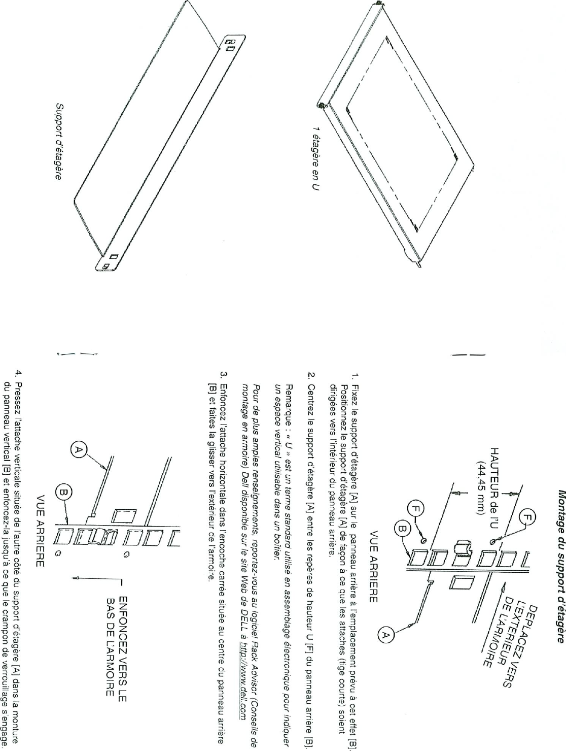 Dell Poweredge Rack Enclosure 4820 Setup Guide Mounting Equipment Shelf