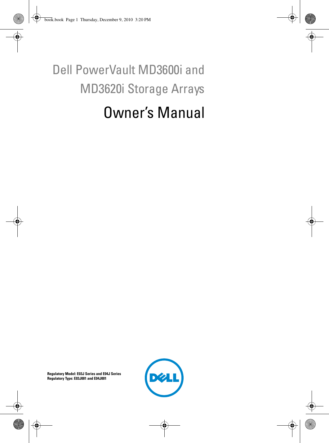 Dell Powervault Md3600I Users Manual And MD3620i Storage Arrays Owner’s