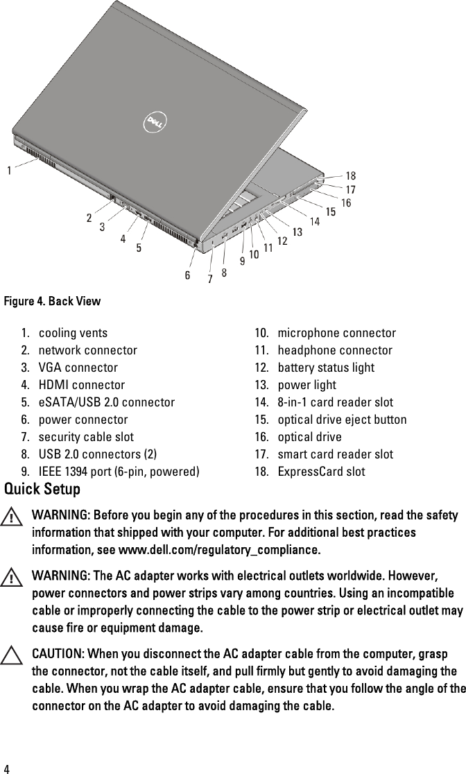 Dell Precision M6600 Mid 2011 Tech Sheet Setup And Features Information