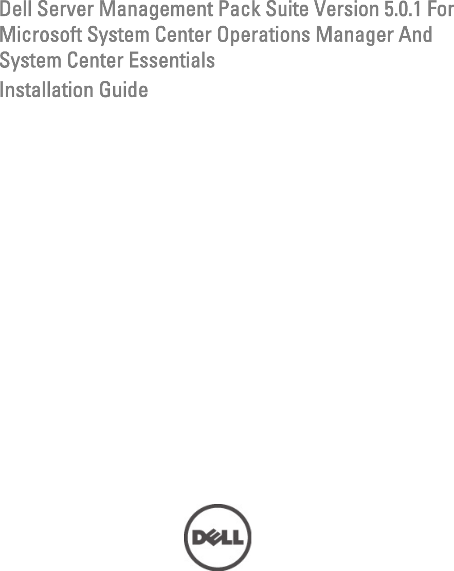 Dell Server Management Pack Suite Version 5 0 1 For Microsoft System ...