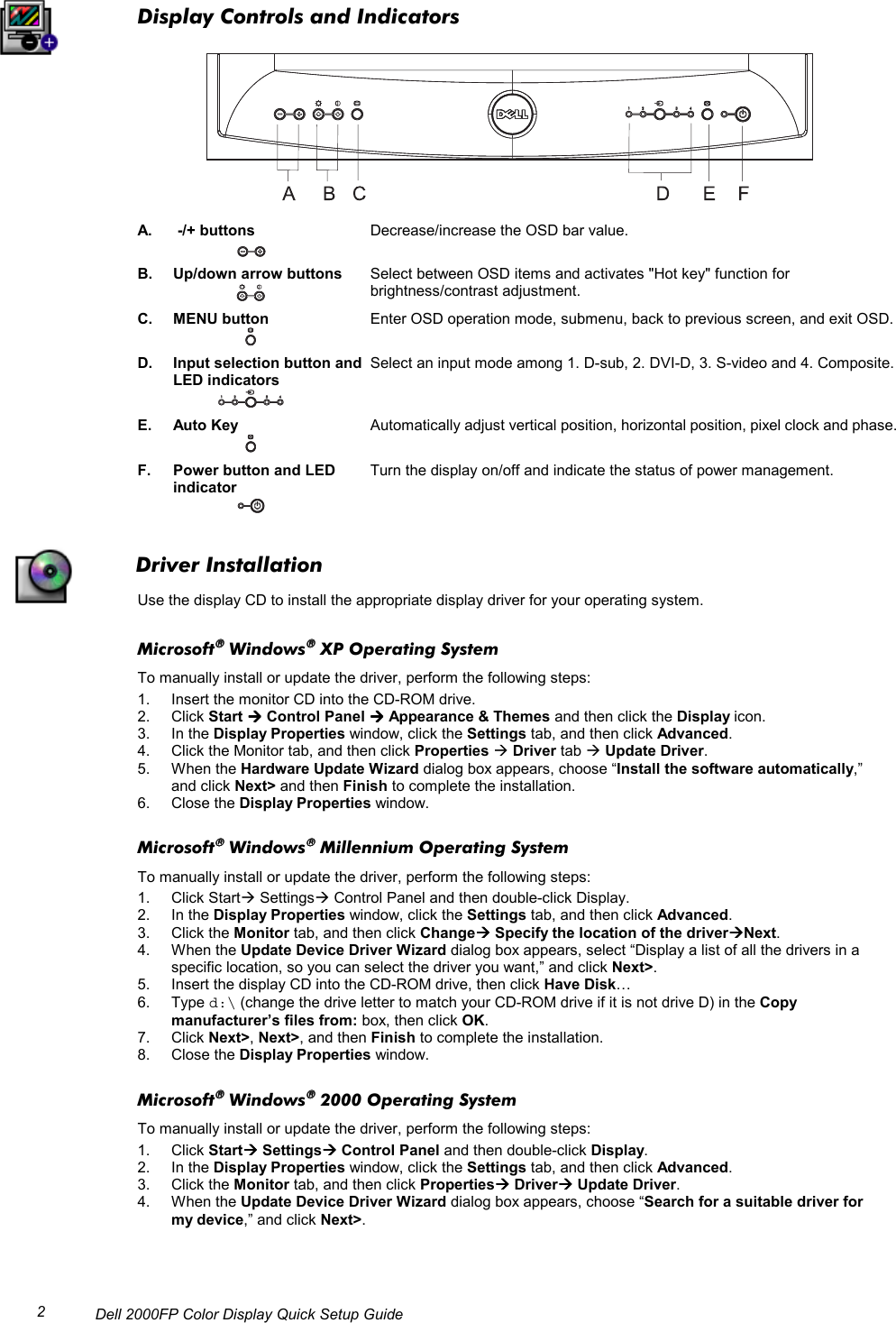 Dell Ultrasharp 2000Fp Users Manual e